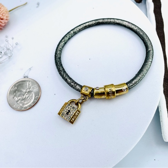 henri bendel | Jewelry | Henri Bendel Crystals Lock Logo Charm Bracelet ...